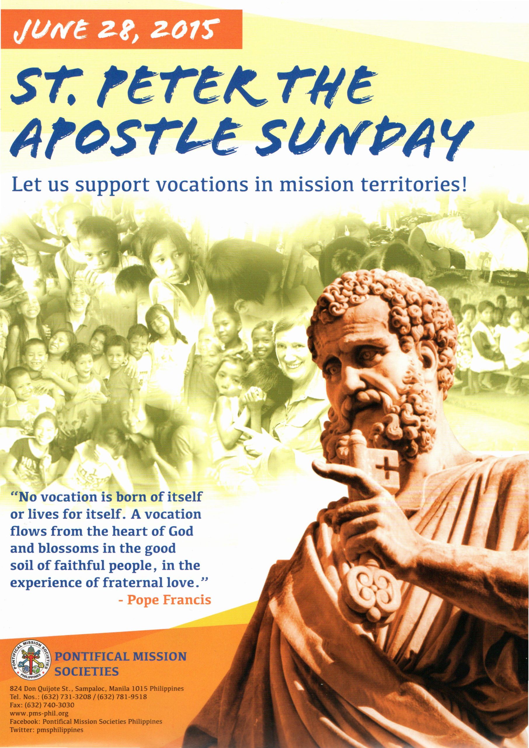 Saint Peter the Apostle Sunday 2015 – Pontifical Mission Society Philippines