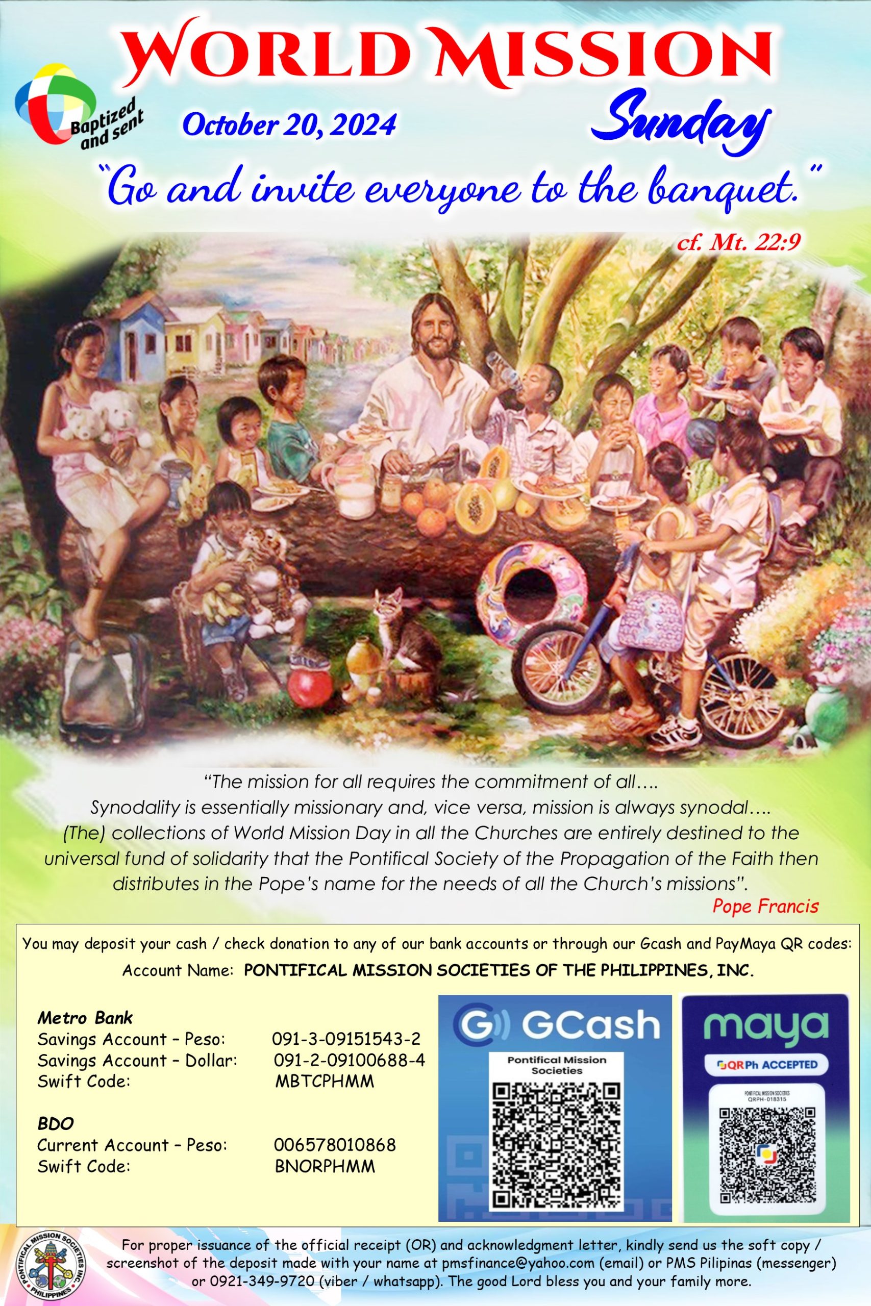 SPOF Promotion Poster – Pontifical Mission Society Philippines